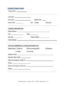 Elder Intake Form – Apache Tribe of Oklahoma
